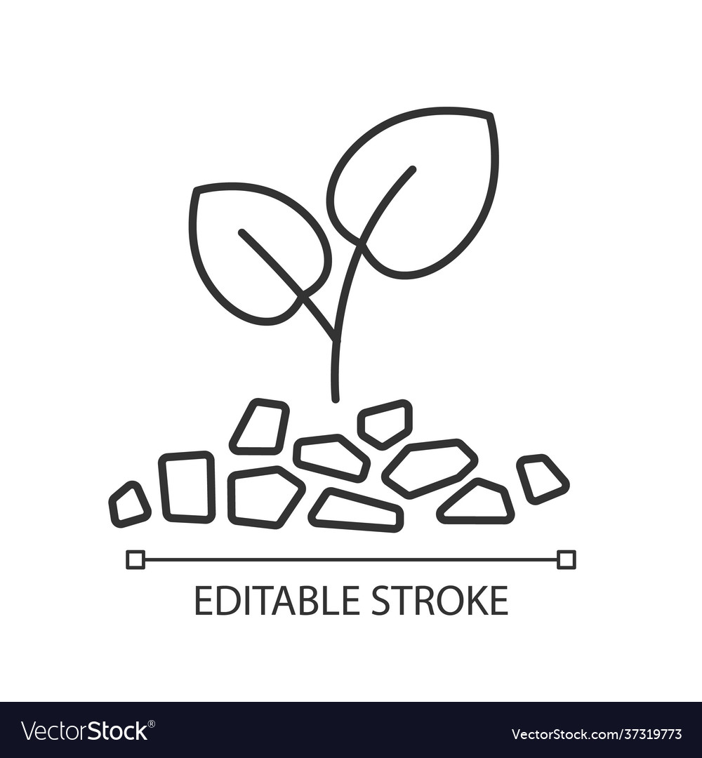 Mulch linear icon Royalty Free Vector Image - VectorStock