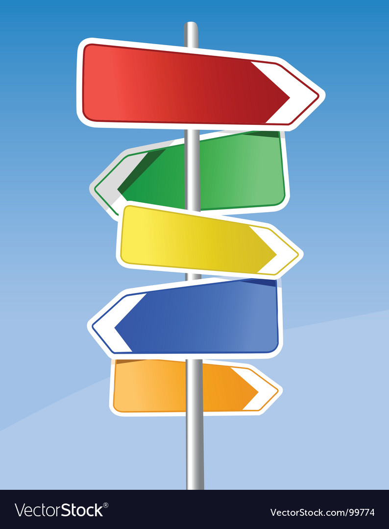 Signpost Royalty Free Vector Image - VectorStock