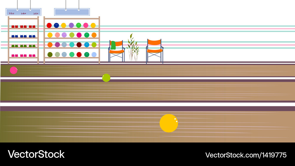 Bowling alley background Royalty Free Vector Image