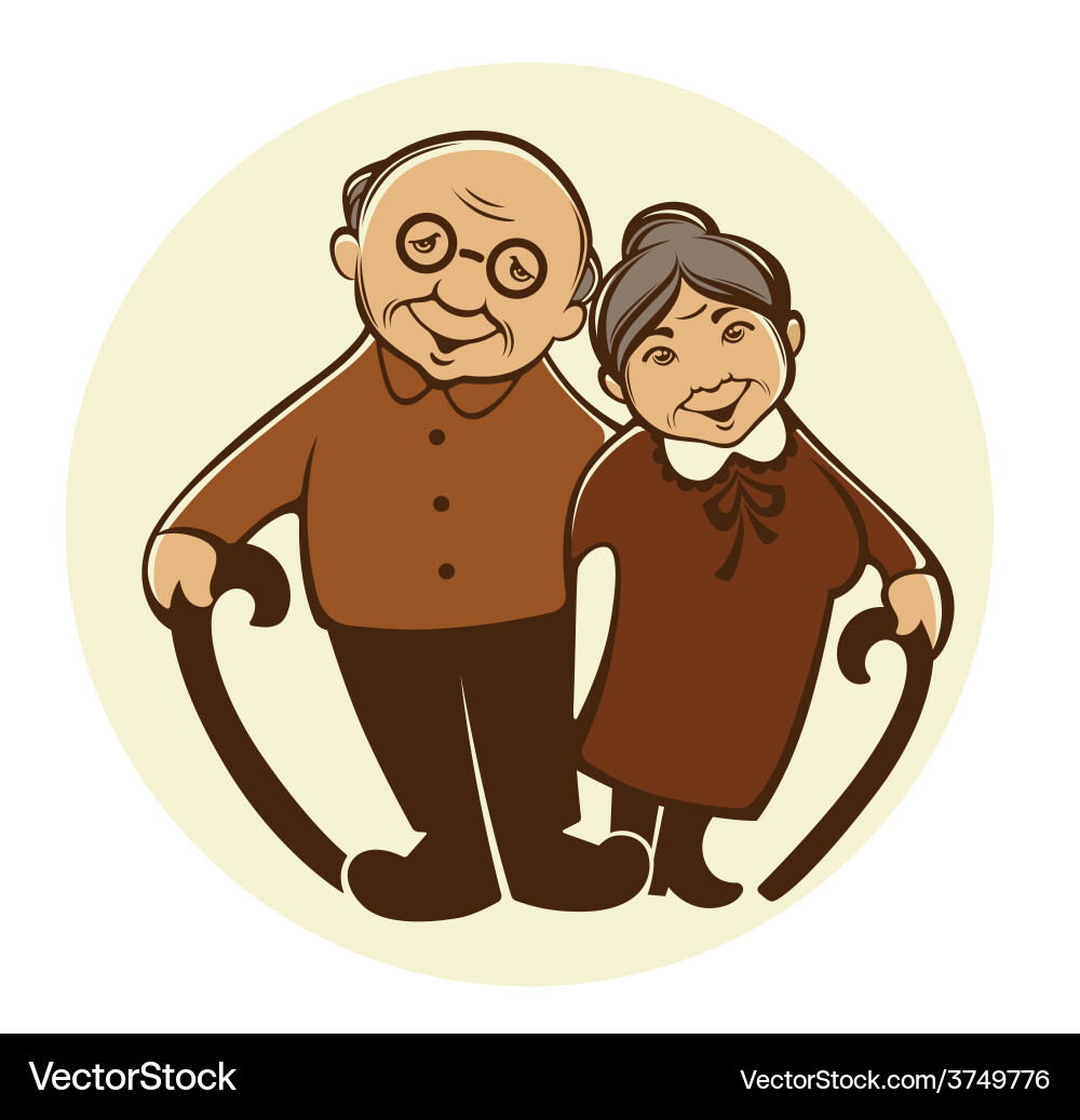 Old people Royalty Free Vector Image - VectorStock