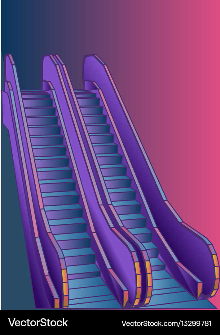 Escalator Royalty Free Vector Image - VectorStock
