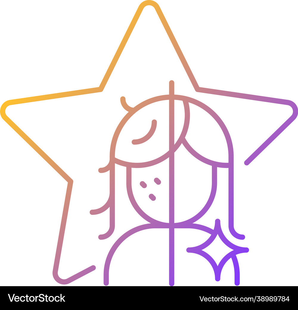 Transformation show gradient linear icon Vector Image