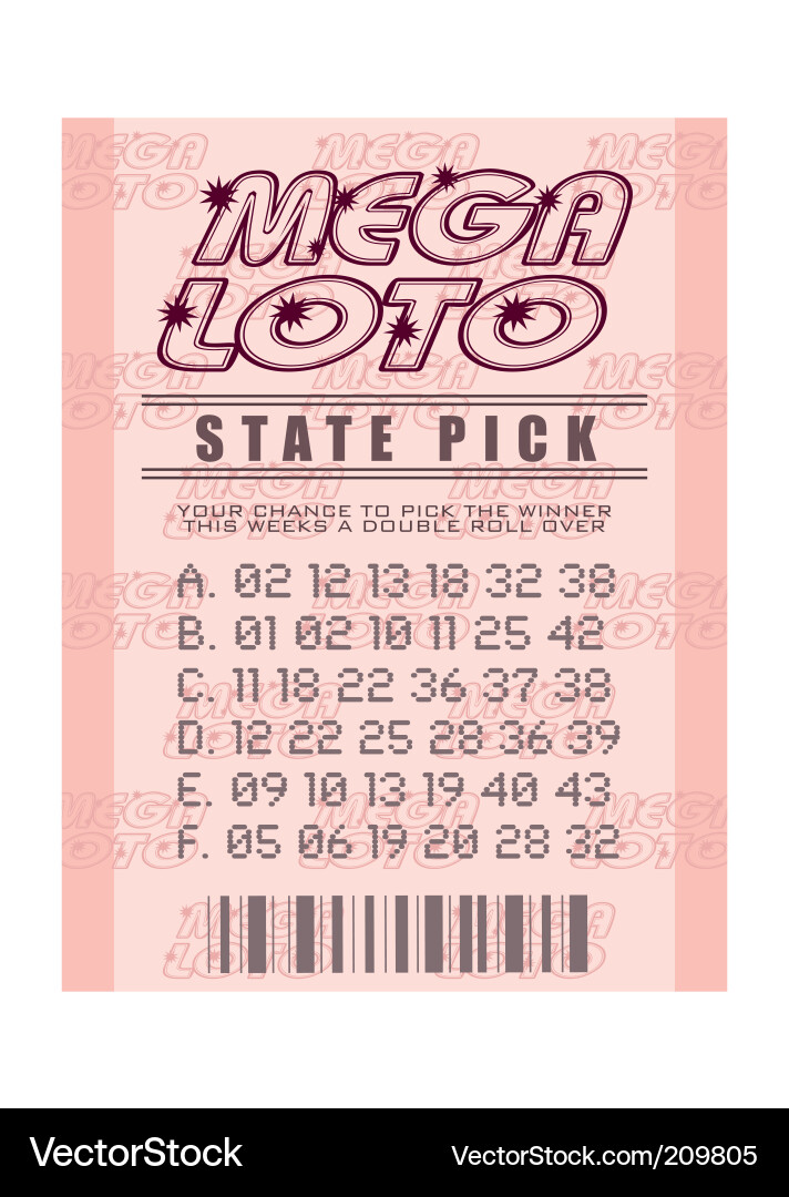 Lottery ticket Royalty Free Vector Image - VectorStock