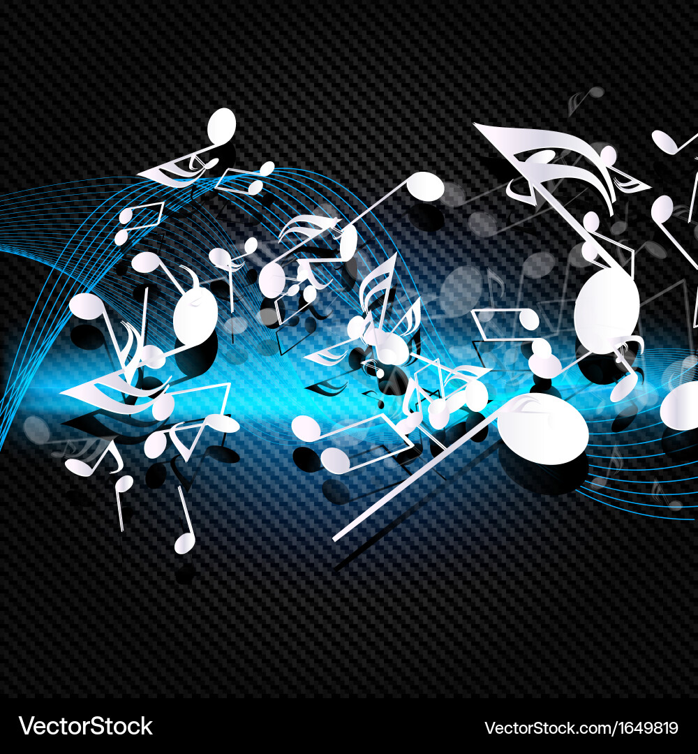 Abstract musical background with carbon texture Vector Image