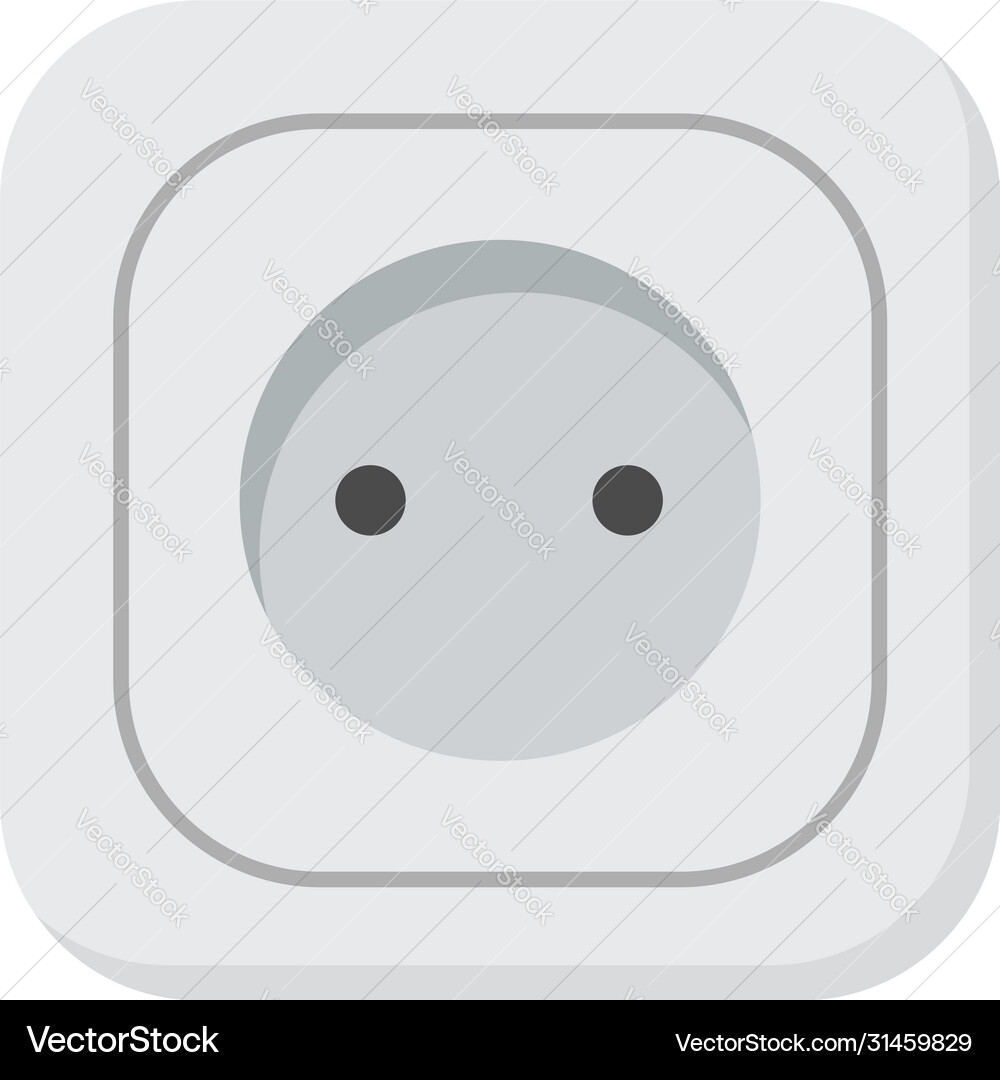 Socket in wall on white background Royalty Free Vector Image