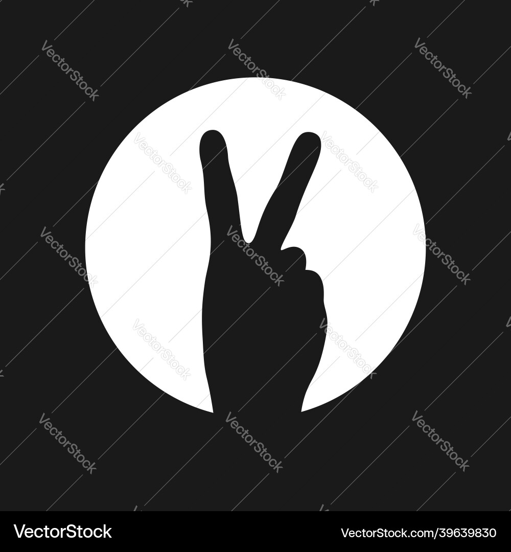 Victory gesture Royalty Free Vector Image - VectorStock