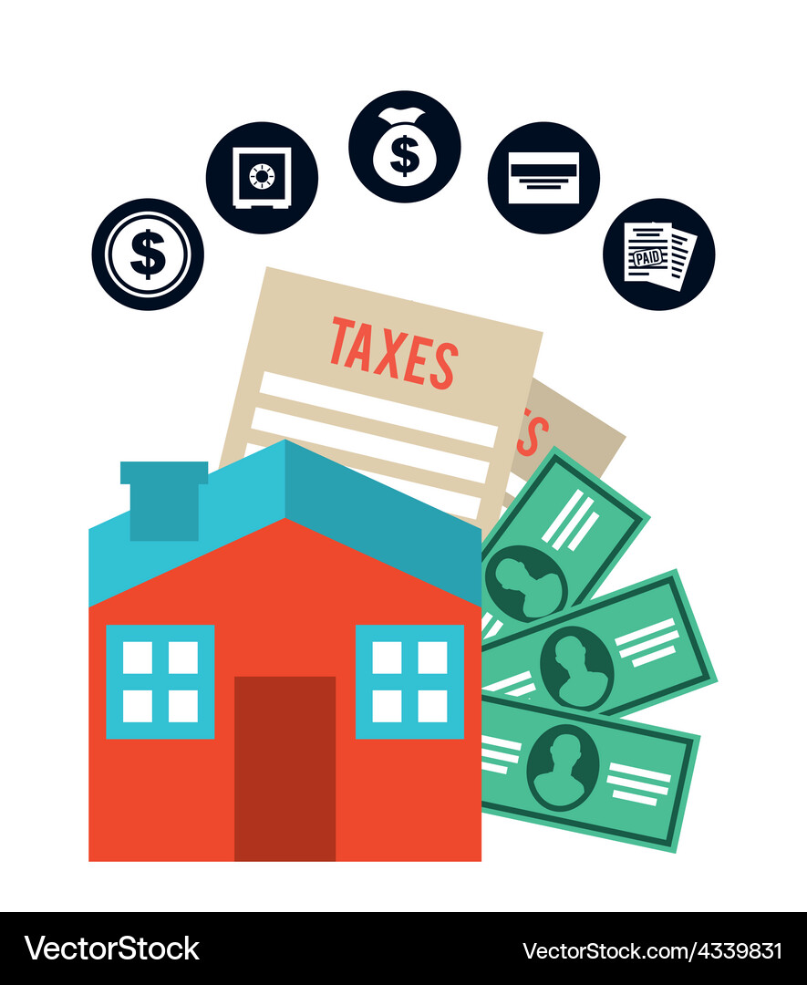 Pay taxes Royalty Free Vector Image - VectorStock