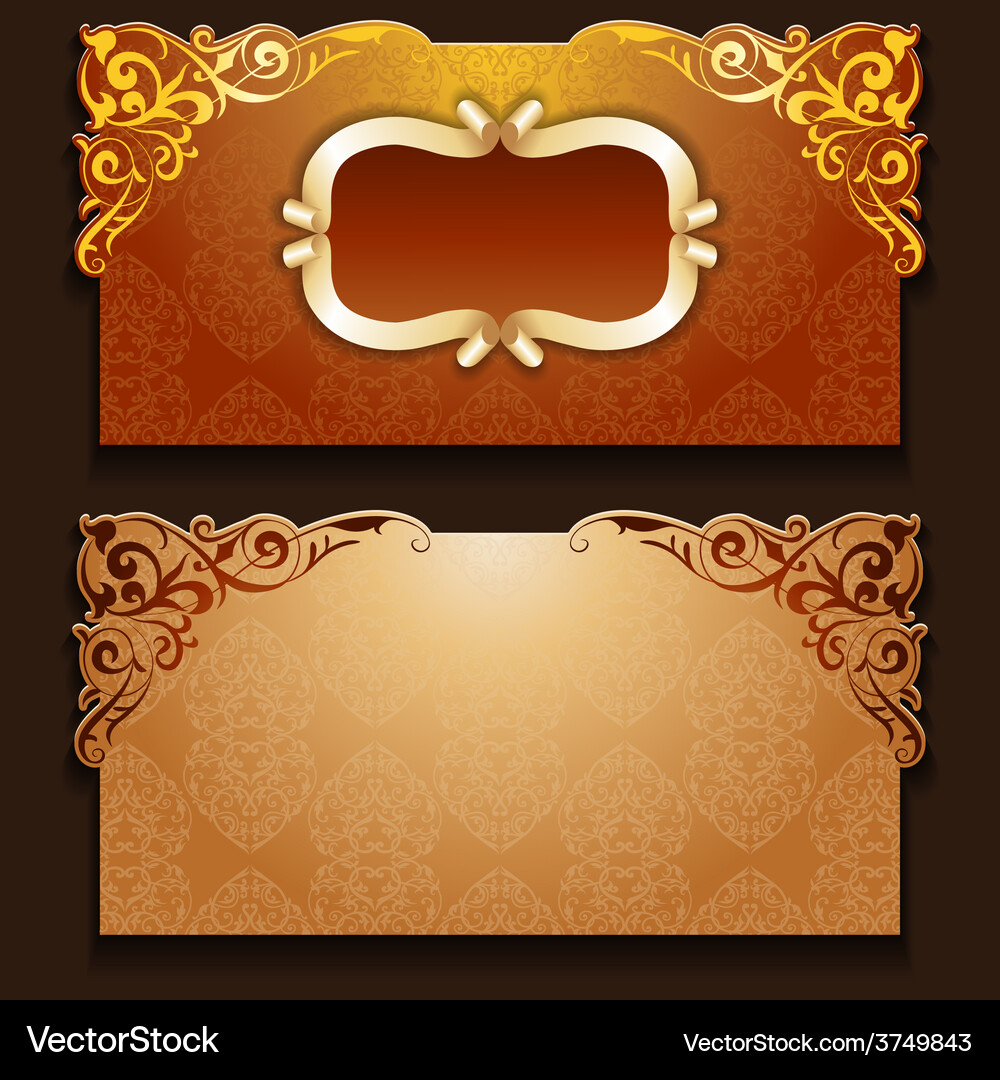 Royal invitation card with frame Royalty Free Vector Image