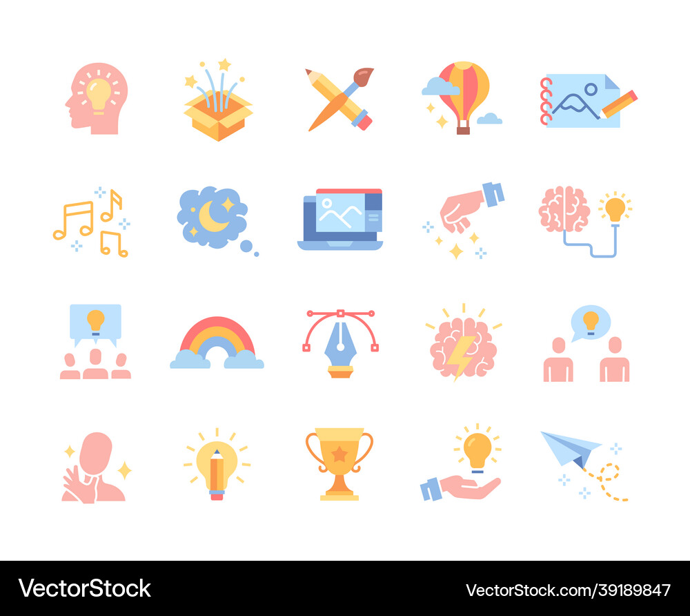 Colorful sticker set Royalty Free Vector Image