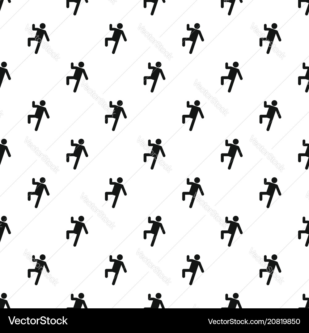 Stick figure stickman pattern seamless Royalty Free Vector