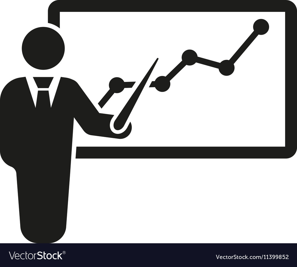 The staff training icon Presentation and lectures Vector Image
