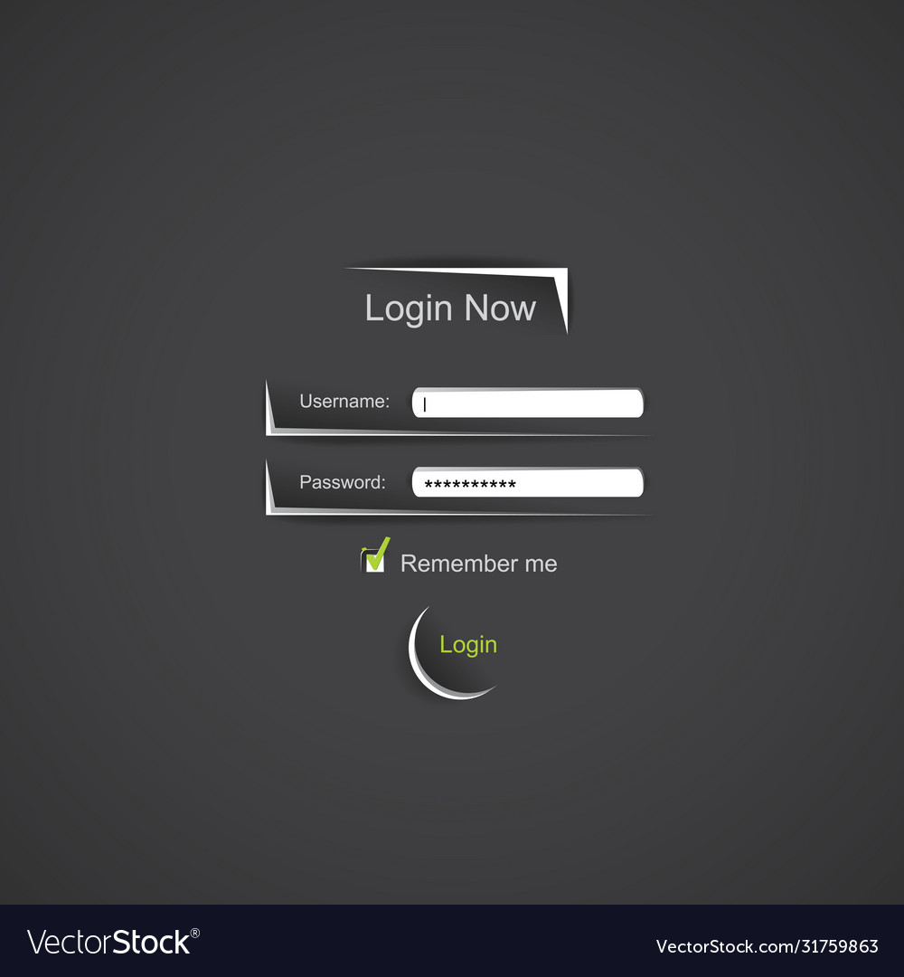 Login Royalty Free Vector Image - VectorStock