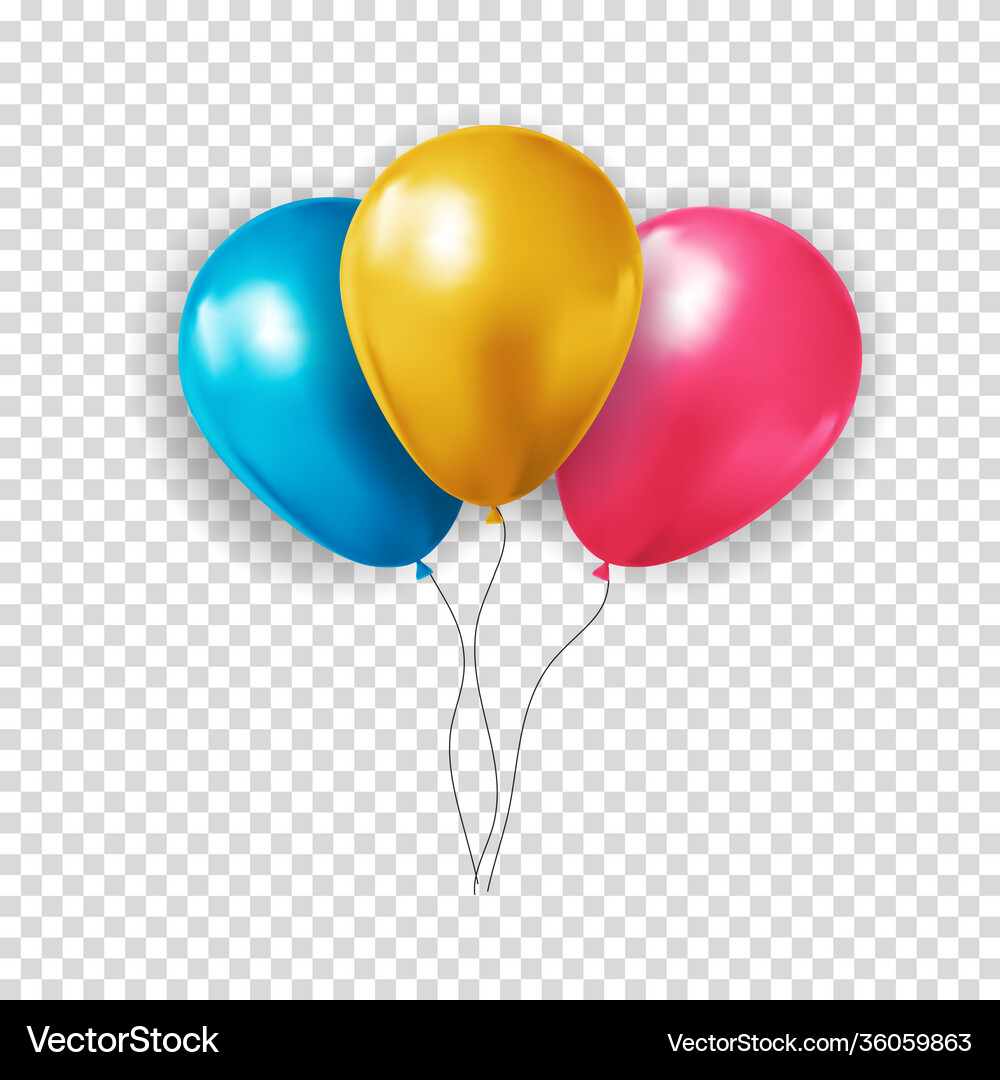 Realistic 3d balloon collection set Royalty Free Vector