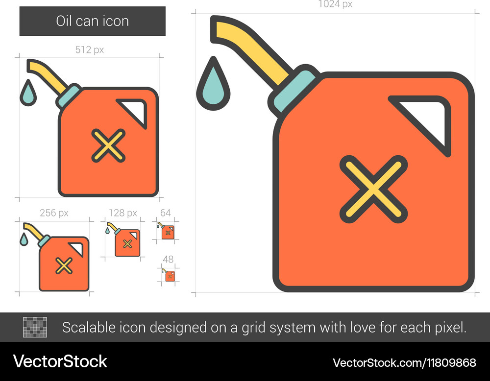 Oil can line icon Royalty Free Vector Image - VectorStock