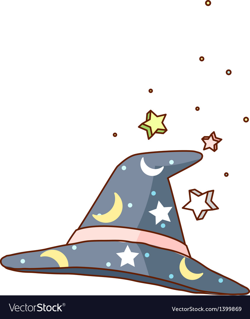 A view magic hat Royalty Free Vector Image - VectorStock
