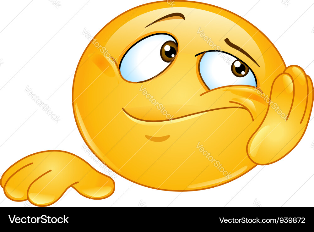 Bored emoticon Royalty Free Vector Image - VectorStock