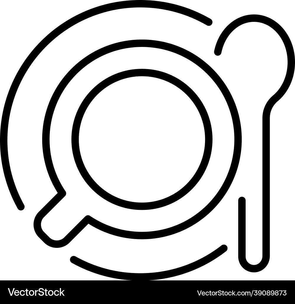Linear simple coffee cup top view icon Royalty Free Vector