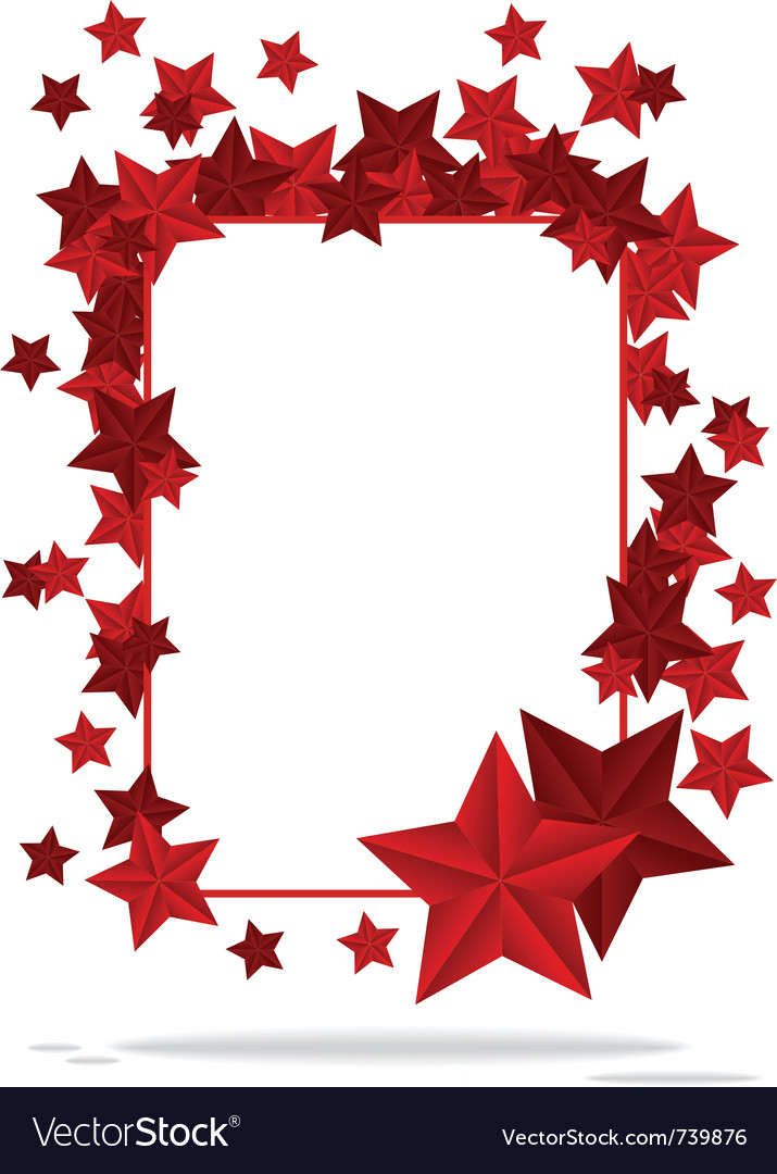 Background star frame Royalty Free Vector Image