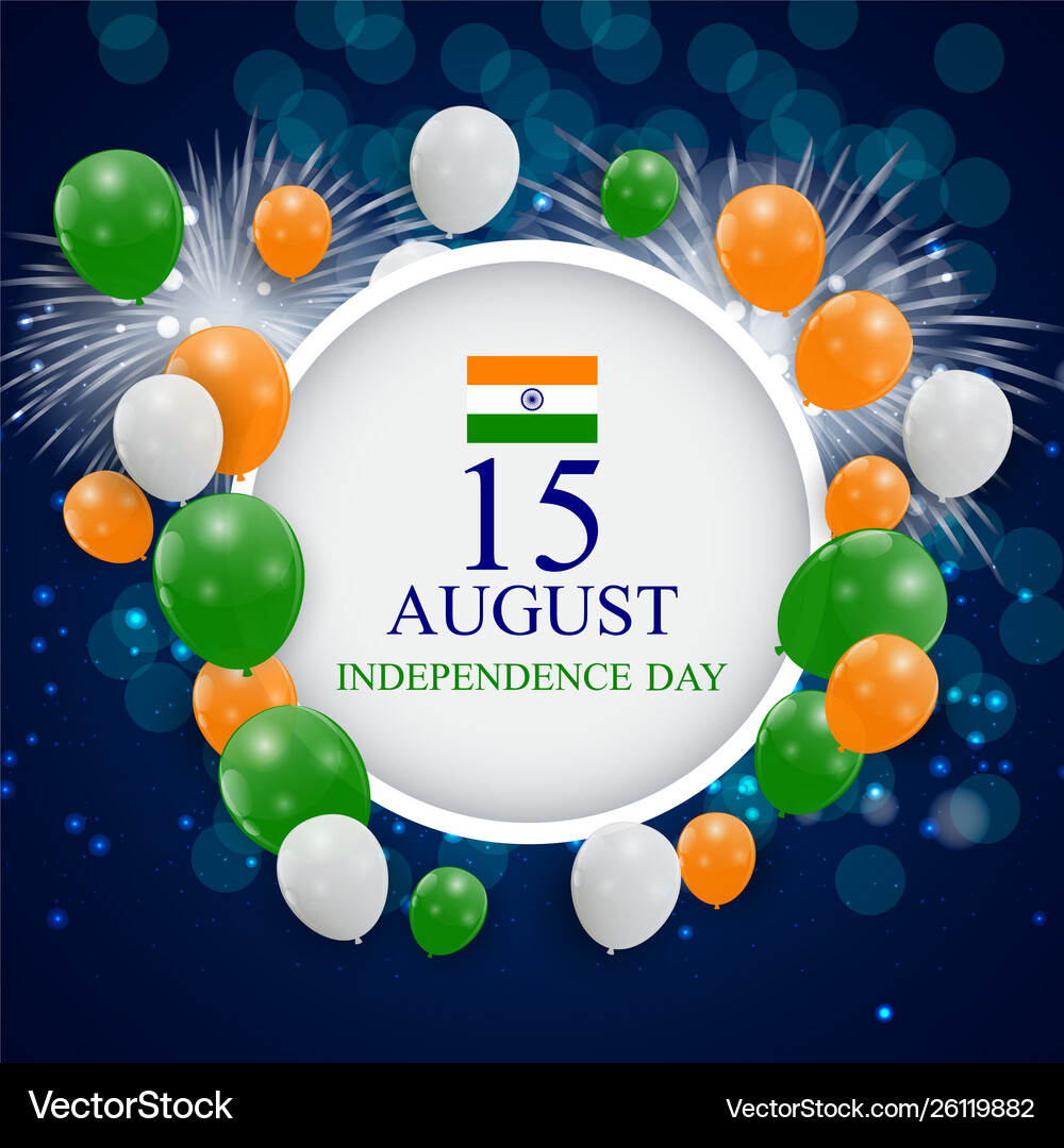 15th august india independence day celebration Vector Image