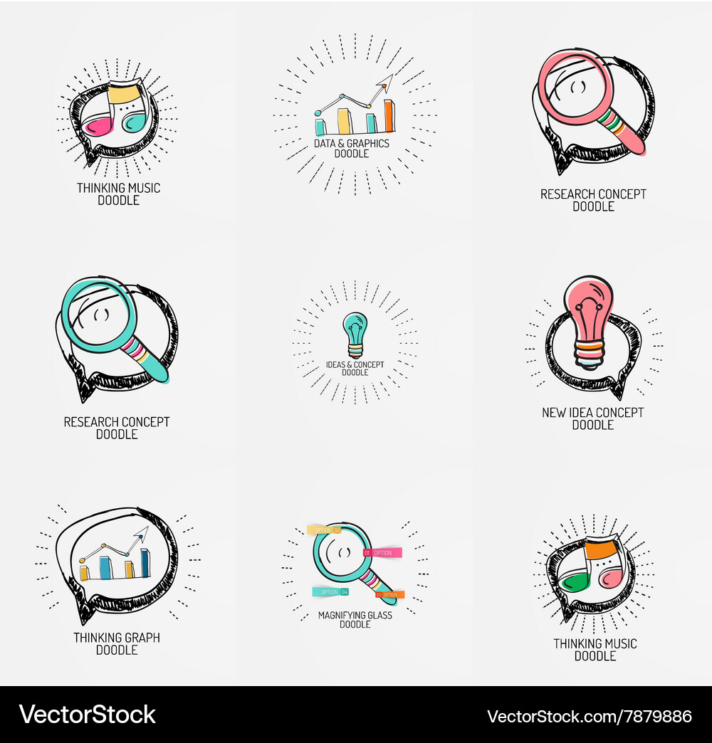 Set of hand drawn design elements Royalty Free Vector Image