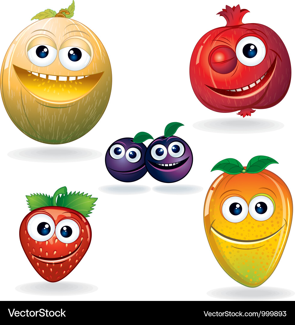 Fruit Cartoons Royalty Free Vector Image - VectorStock