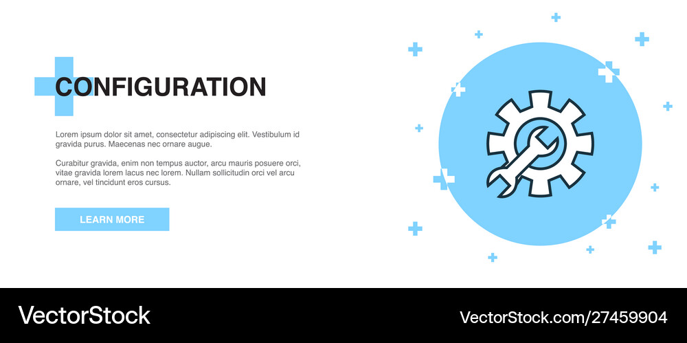 Configuration line icon simple icon banner Vector Image
