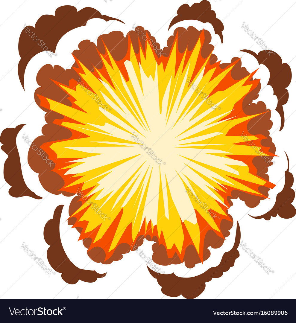 Explosion icon cartoon style Royalty Free Vector Image