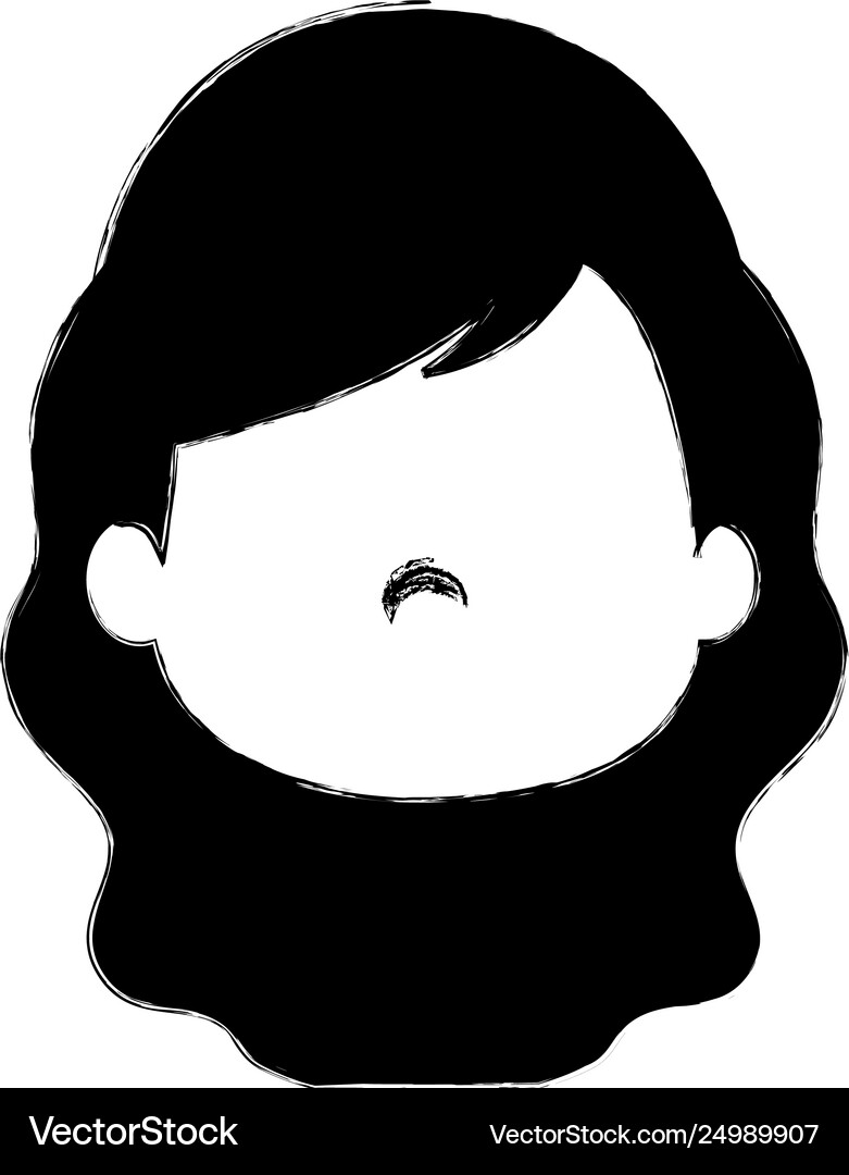 Little girl head icon Royalty Free Vector Image