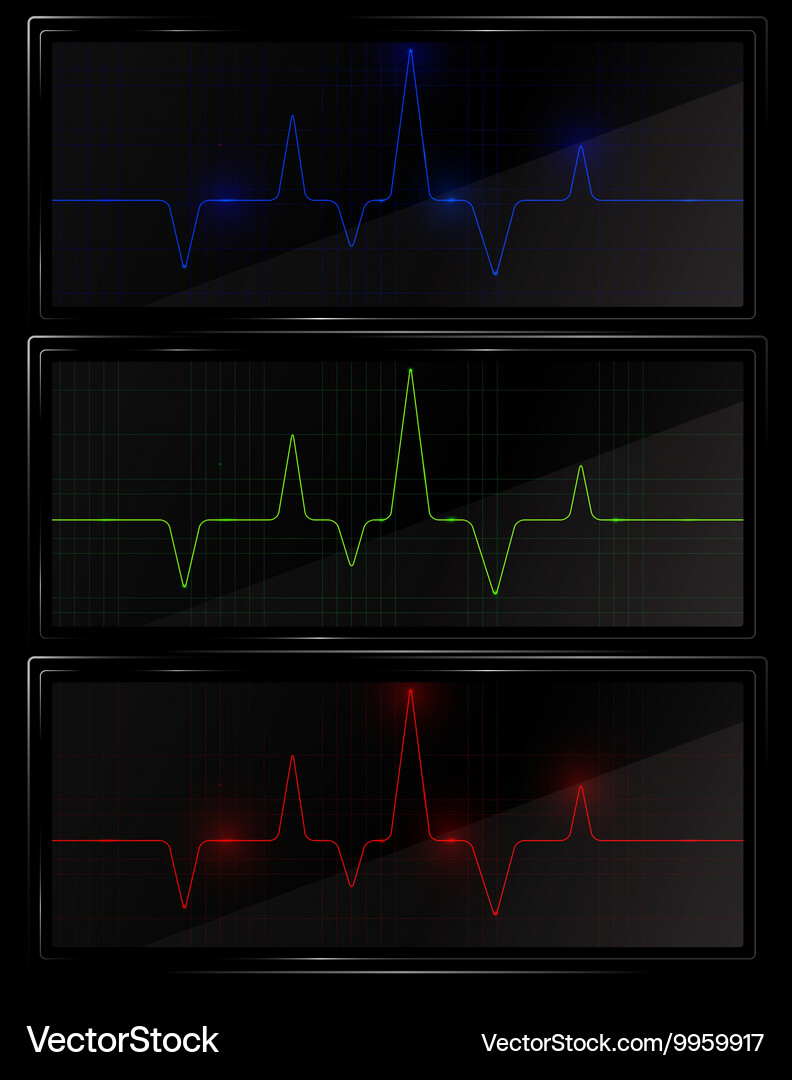 Heart pulse graphic Royalty Free Vector Image - VectorStock