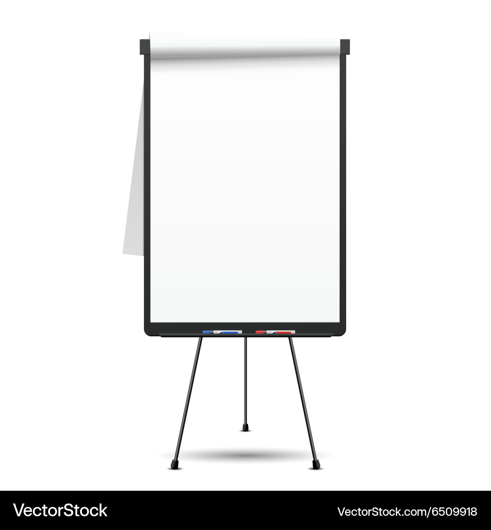 Blank flip chart Royalty Free Vector Image - VectorStock