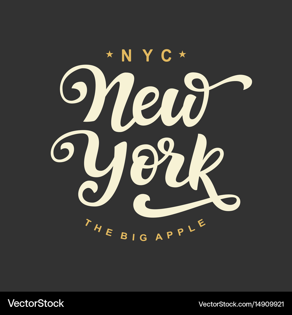 New york city typography Royalty Free Vector Image