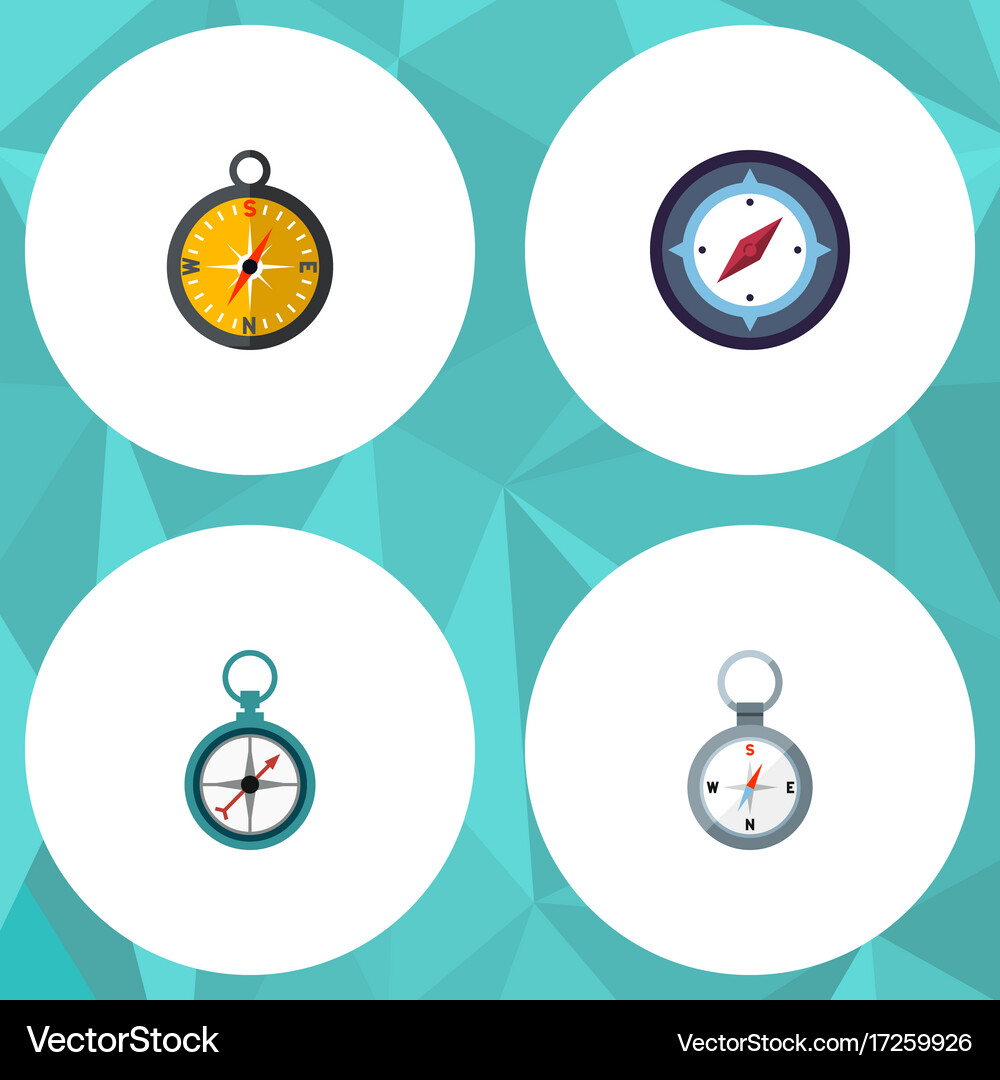 Flat icon orientation set of direction Royalty Free Vector