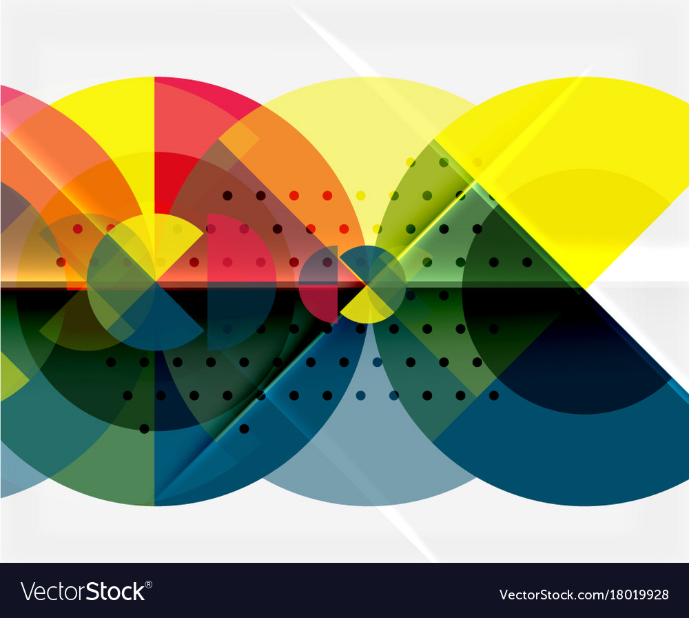 Circle elements on black background Royalty Free Vector