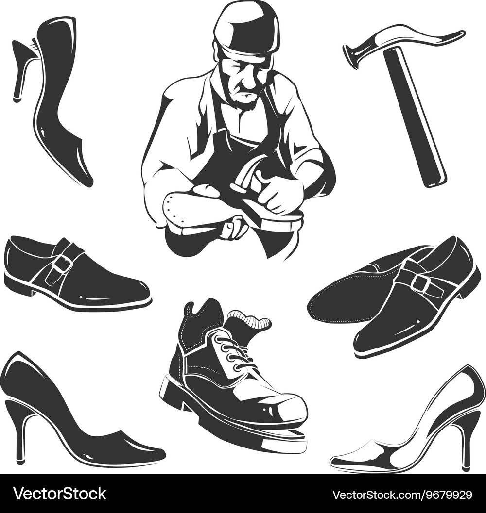 Shoes repair Royalty Free Vector Image - VectorStock