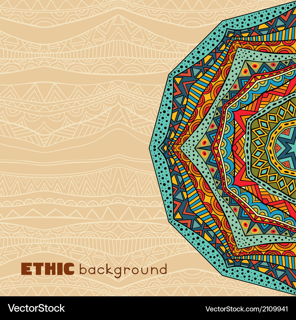 Ethnic Abstract Background Royalty Free Vector Image