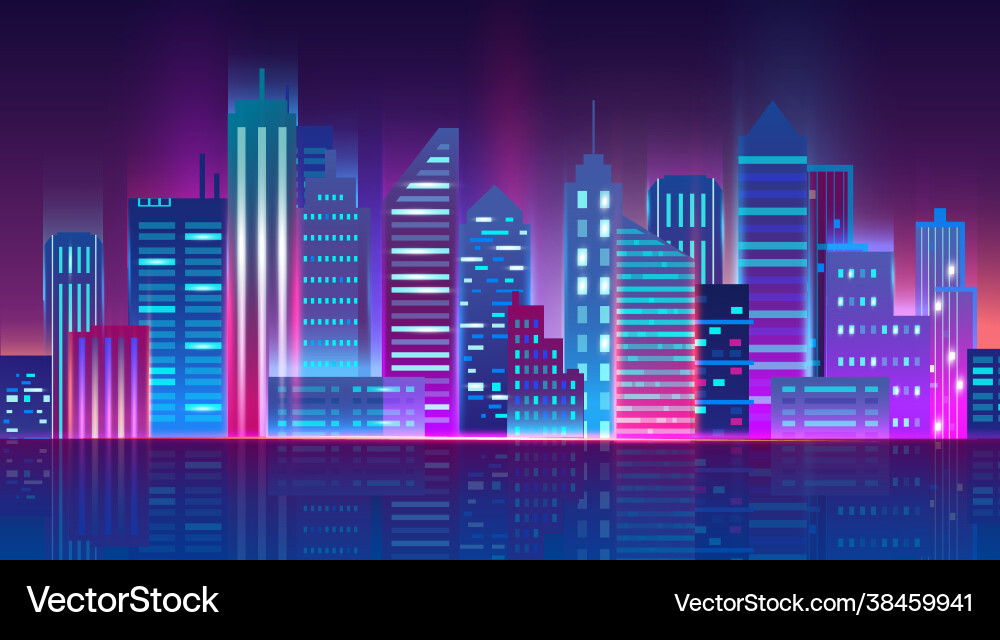 Futuristic megapolis Royalty Free Vector Image