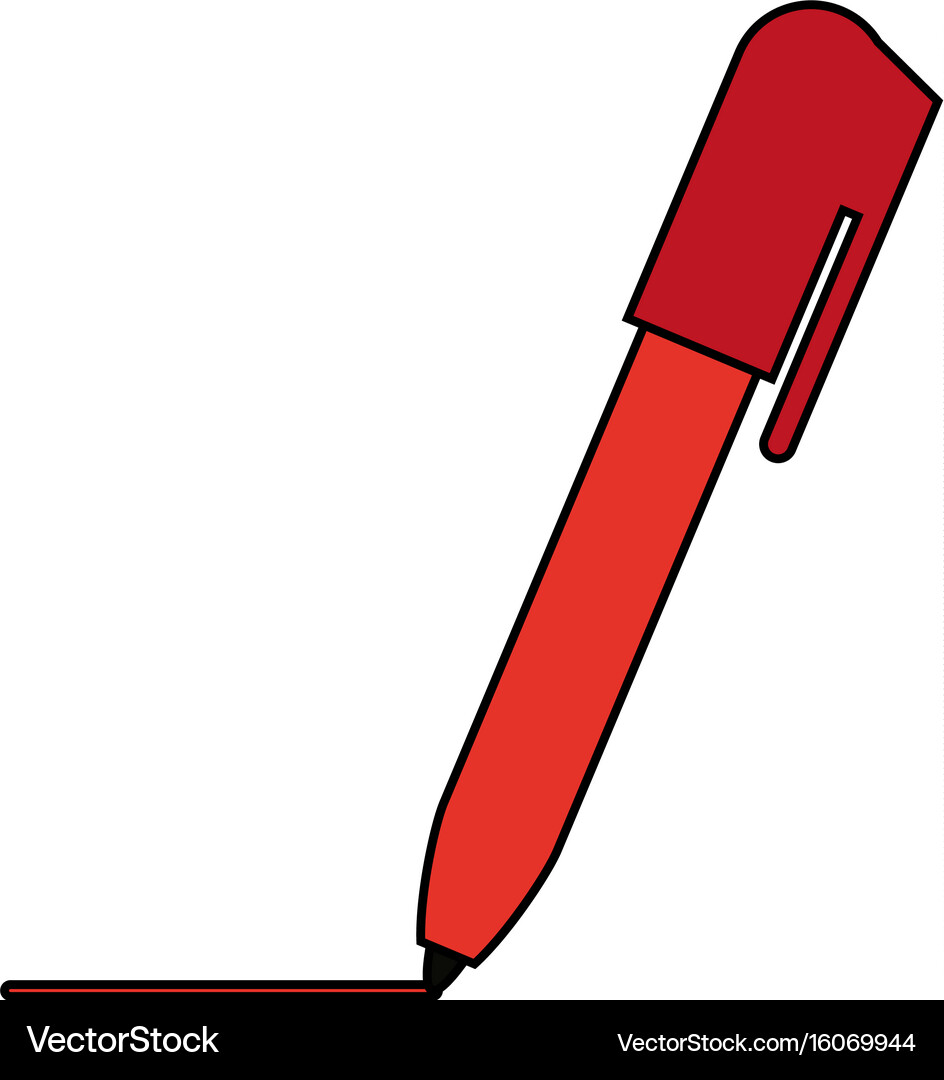 Isolated pen cartoon Royalty Free Vector Image
