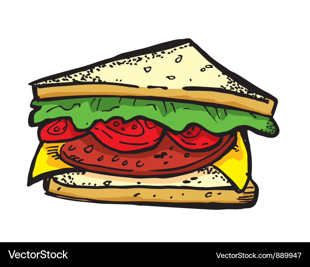 BLT sandwich Royalty Free Vector Image - VectorStock