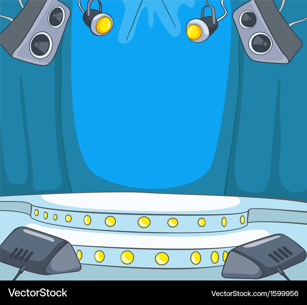 Theater stage cartoon Royalty Free Vector Image