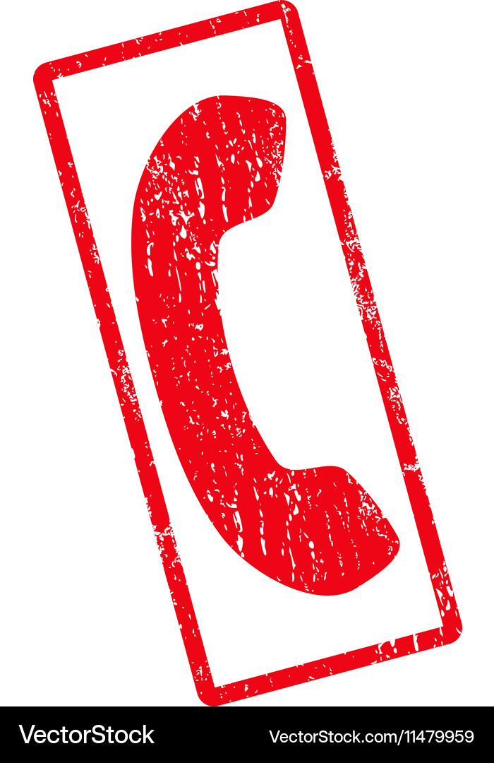 Phone receiver icon rubber stamp Royalty Free Vector Image