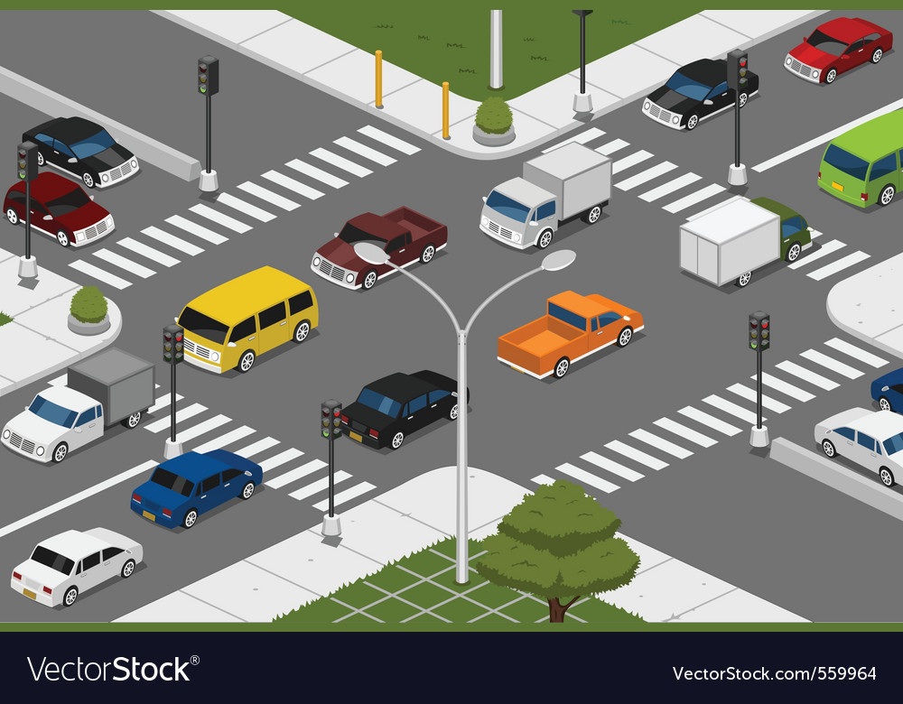 Intersection Royalty Free Vector Image - VectorStock