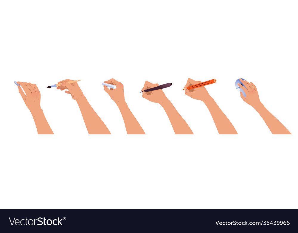 Collection hands Royalty Free Vector Image - VectorStock