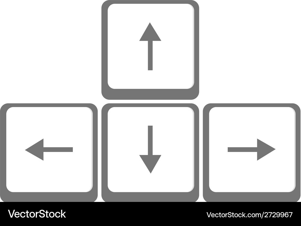 Arrows buttons keyboard Royalty Free Vector Image