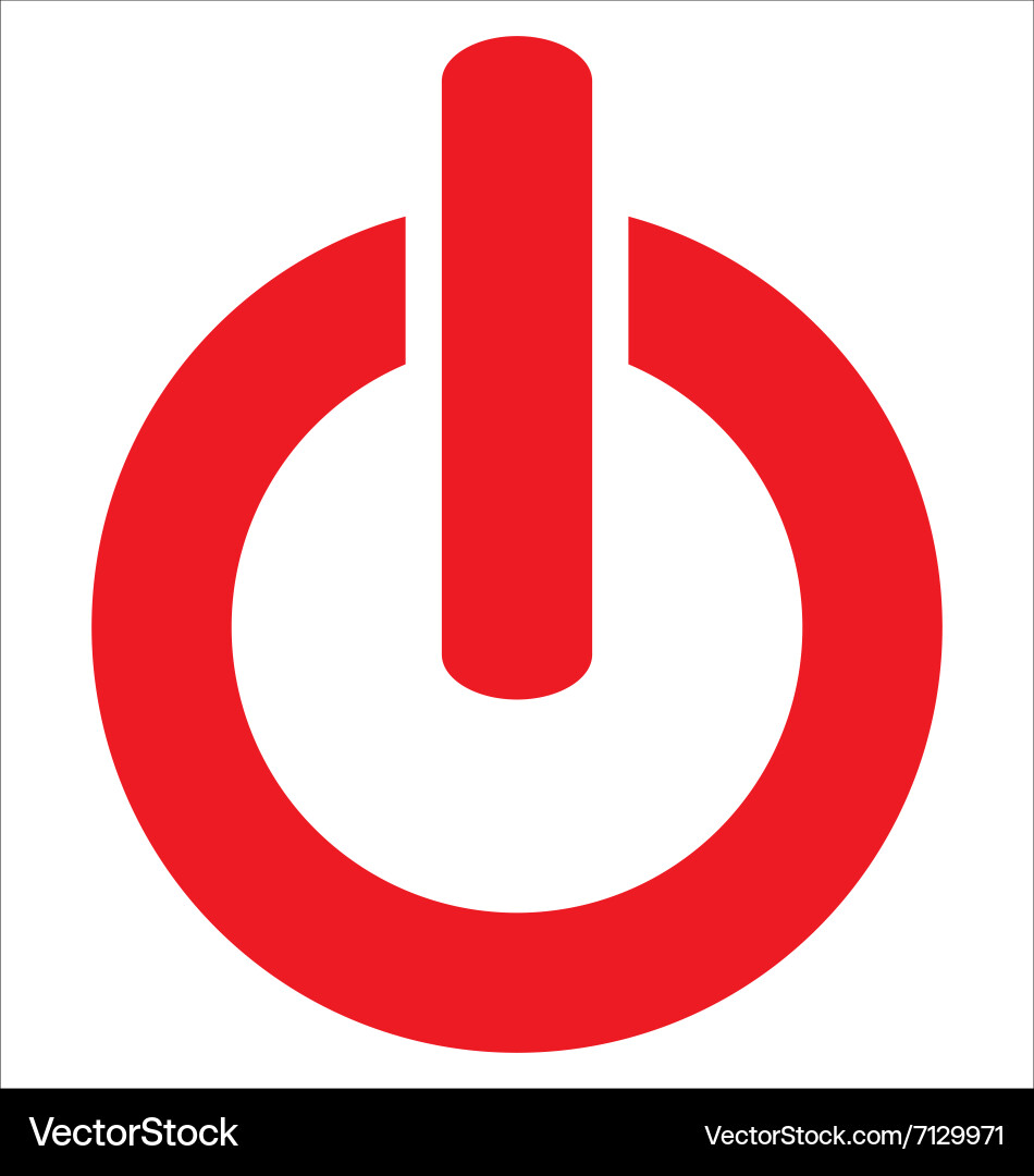 Red icon power off Royalty Free Vector Image - VectorStock