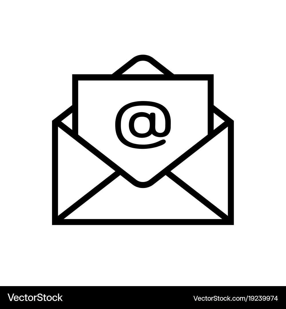 Email icon isolated on white background Royalty Free Vector