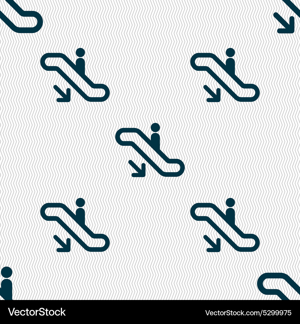 Elevator escalator staircase icon sign seamless Vector Image
