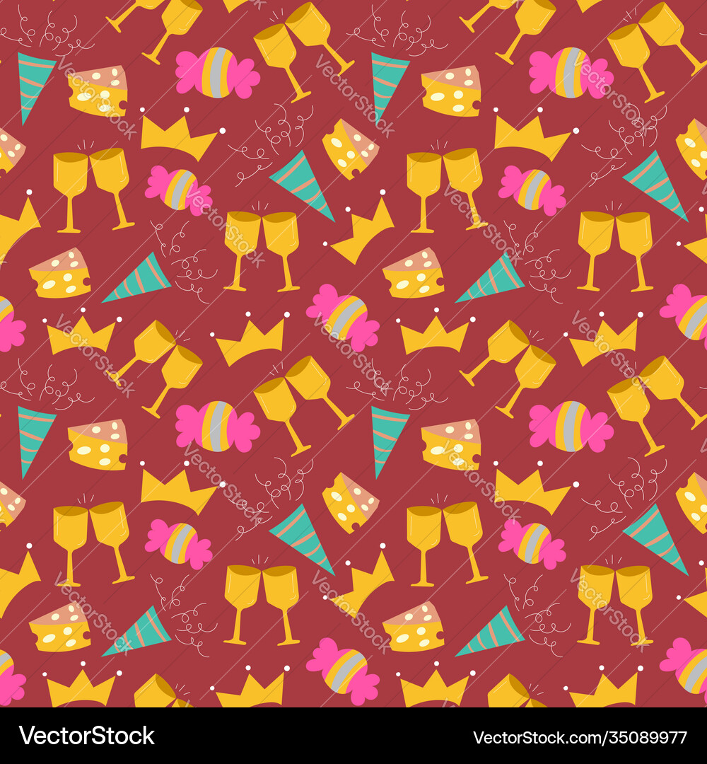 Happy birthday seamless background pattern Vector Image