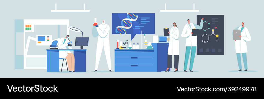 Scientific laboratory research or experiment Vector Image