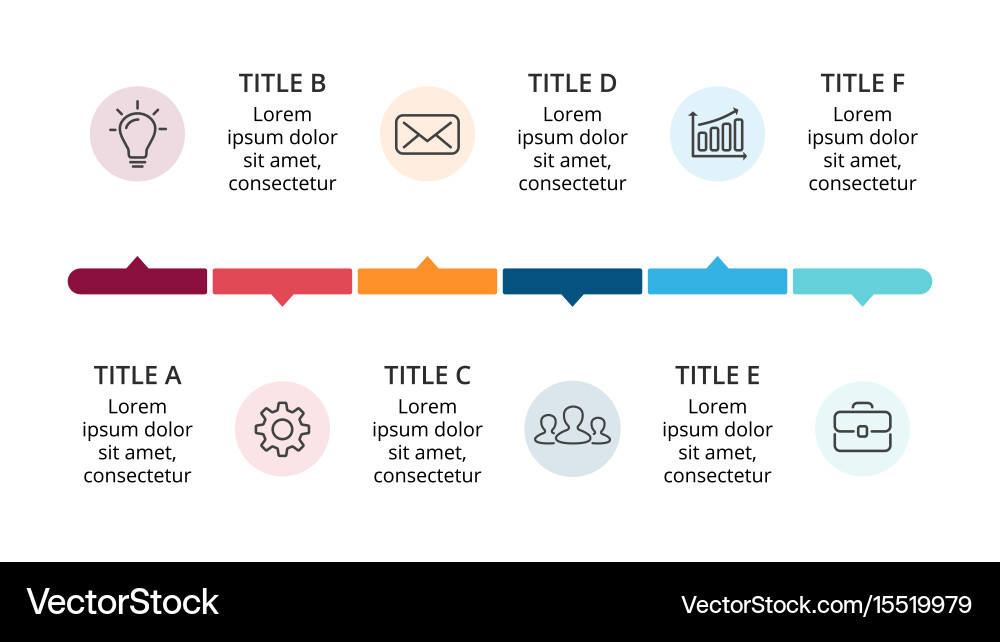 Circle timeline infographic cycle diagram Vector Image