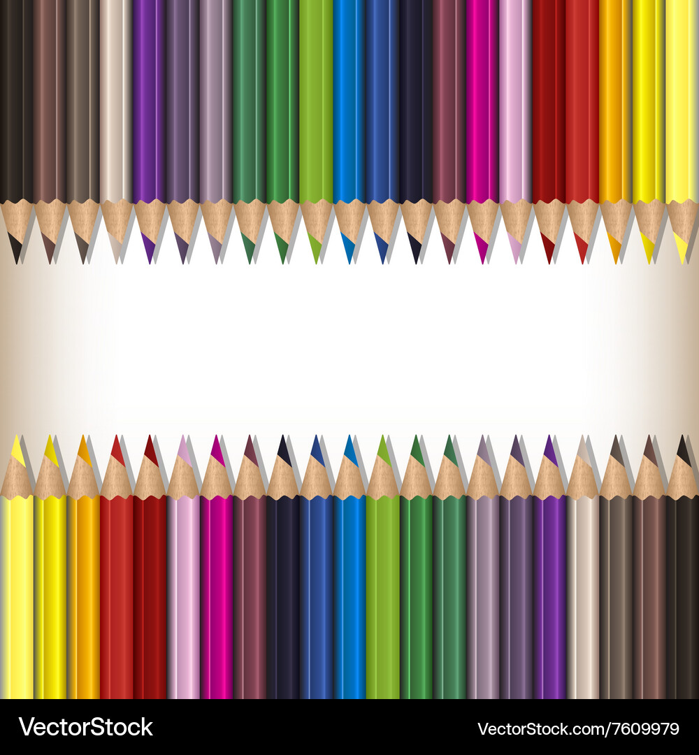 Realistic color pencils set Royalty Free Vector Image